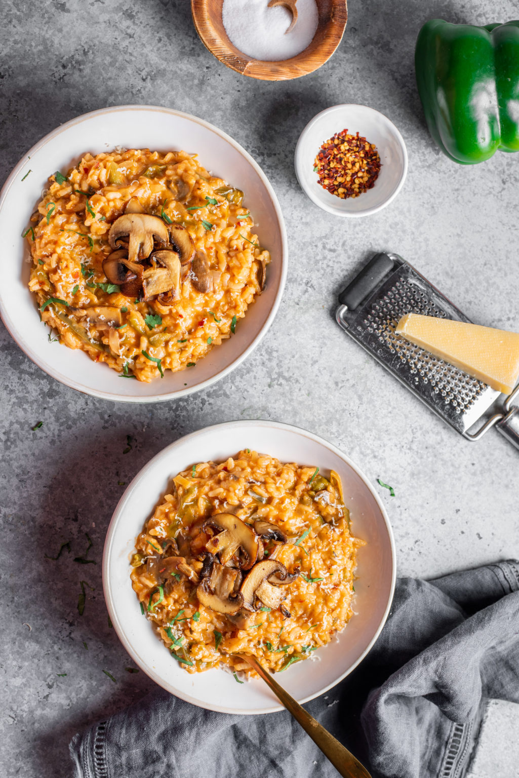Pressure Cooker Cheesy Pizza Risotto - Kitschen Cat
